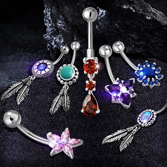 Navel Rings | 925 Sterling Silver | Creidne Jewelry